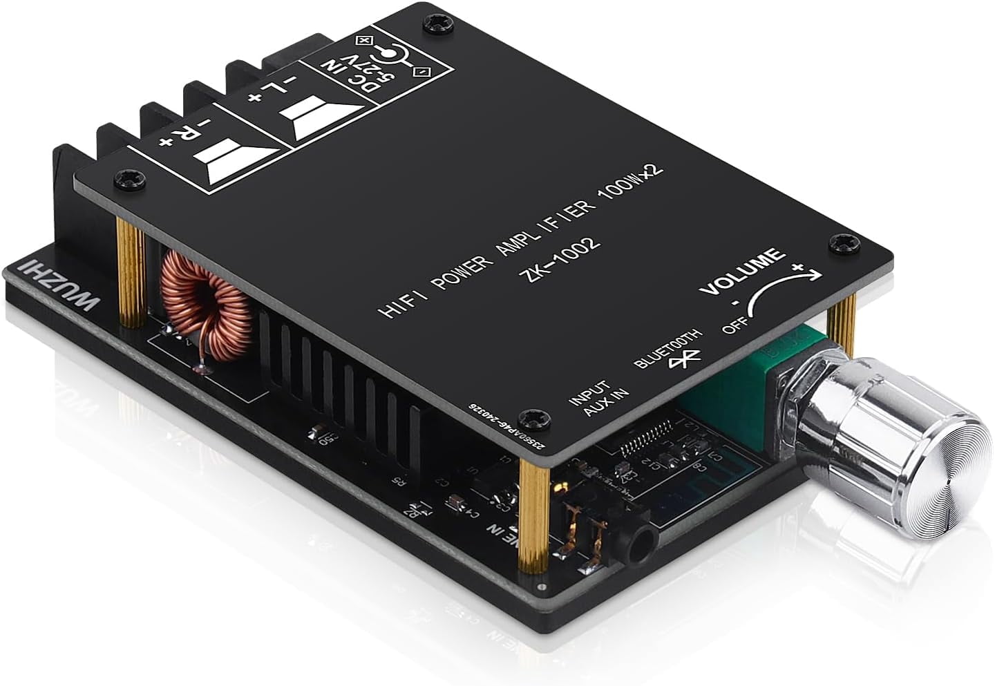 ZK-1002 Bluetooth 5.0 Audio Amplifier Board, 100W x 2 2.0-Channel Mini ...