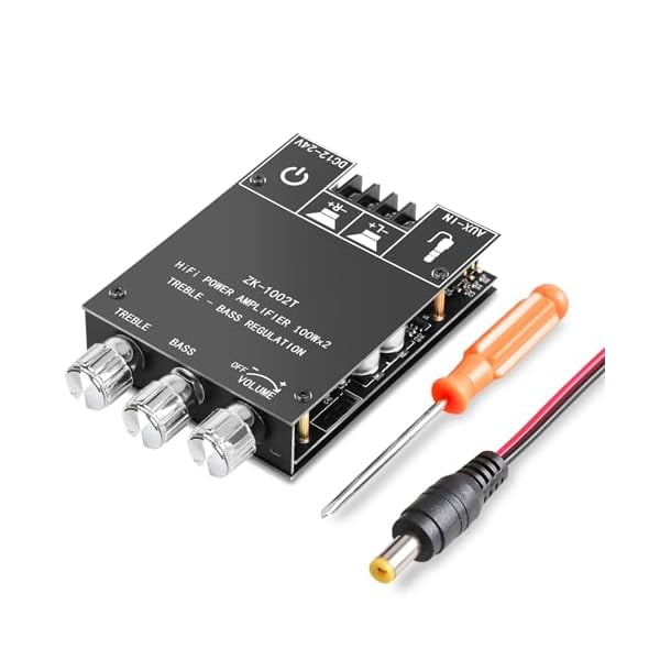 ZK-1002T Audio Amp Board,100W+100W 2.0 Channel Bluetooth Amplifier ...