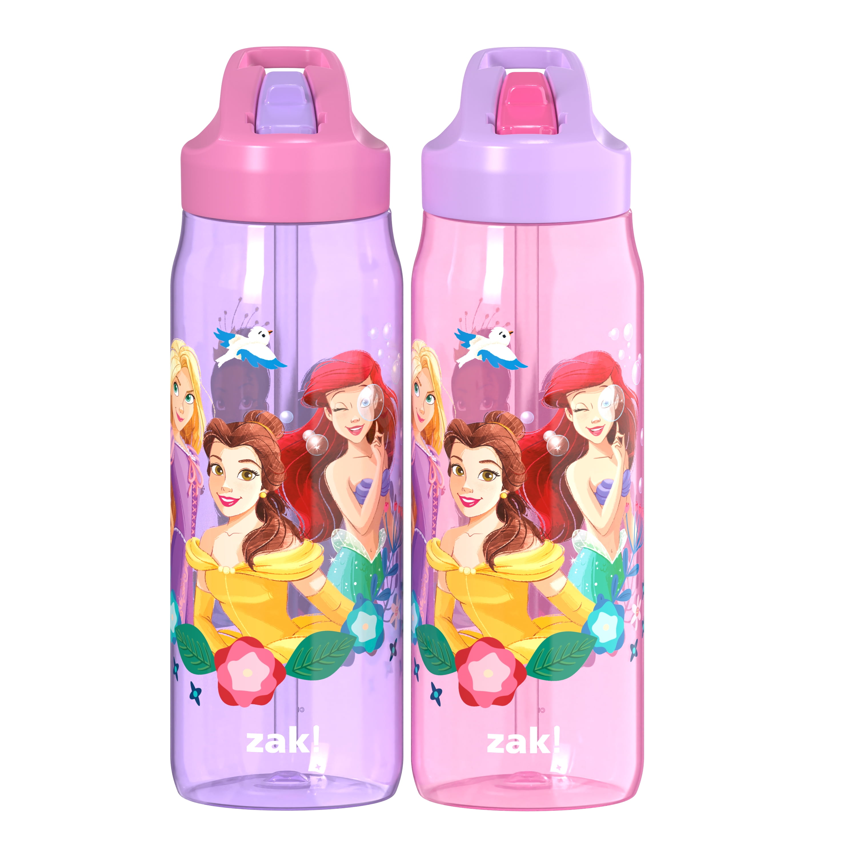 Zak Designs 2 Pack 20oz Bottle Princess - Walmart.com