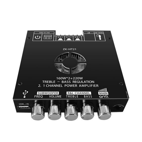 ZK-HT21 Digital Amplifier Module 160Wx2+220W HiFi Subwoofer DC15-36V ...