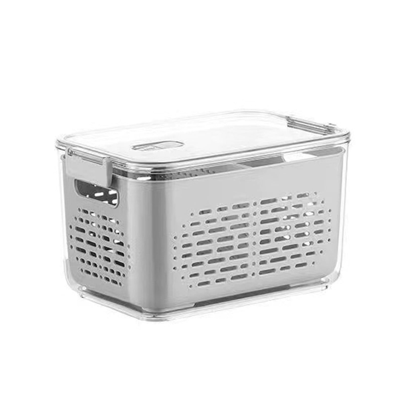 ZKCCNUK Drainage Keep Fresh Fridge Storage Containers Produce ...