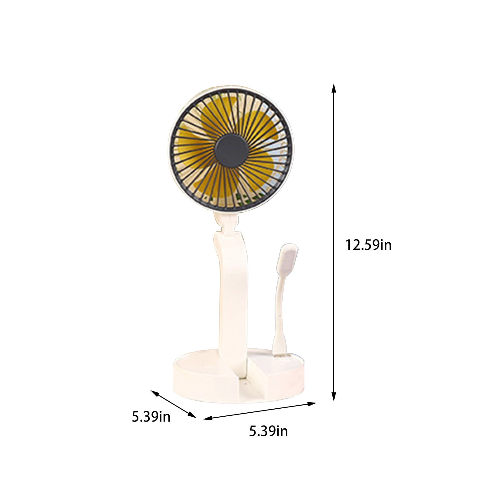 YgkuHd Folding Retractable Fan With LED Lights, Mini Fan Portable Small ...