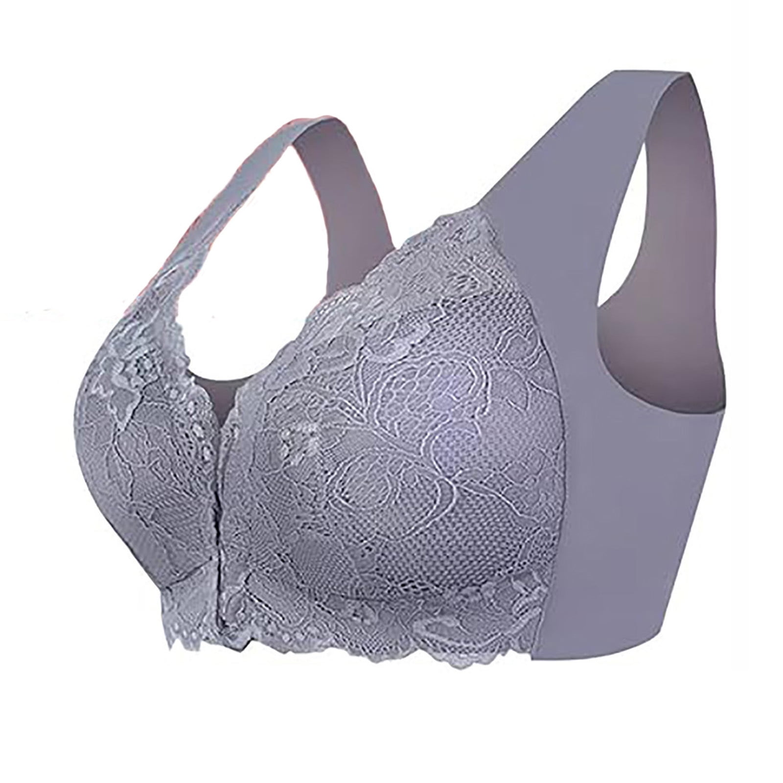 ZKCCNUK Plus Size Bras for Women Front Closure Wire Free Underwear Push ...