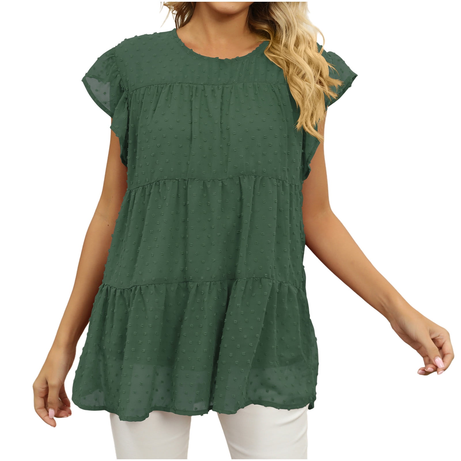 ZKCCNUK Summer Tops for Women Fashion Short Sleeve Garment Comfortable ...