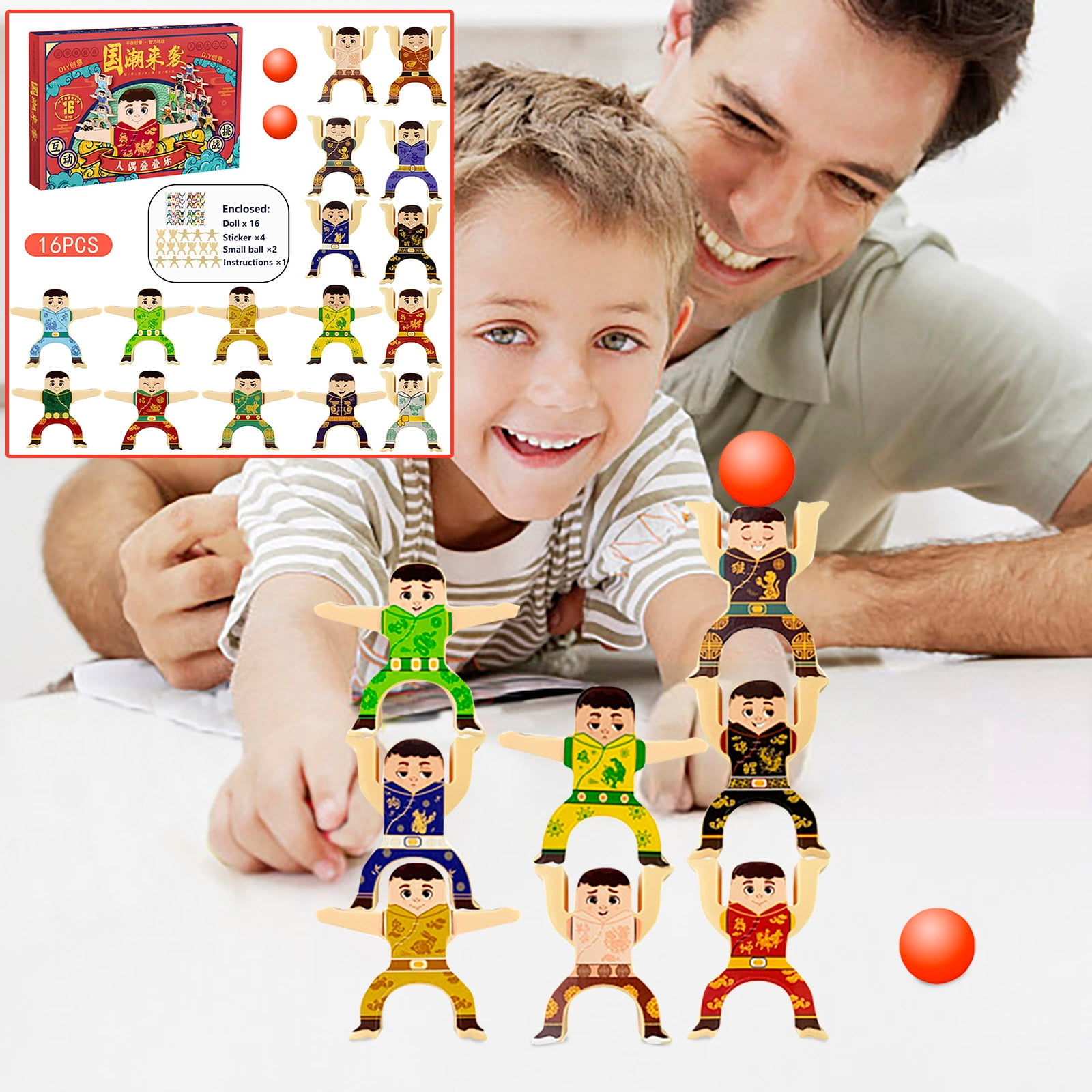 ZKCCNUK Toys for Ages 5-7 Push The Folding Doll for Kids Balances Stack ...