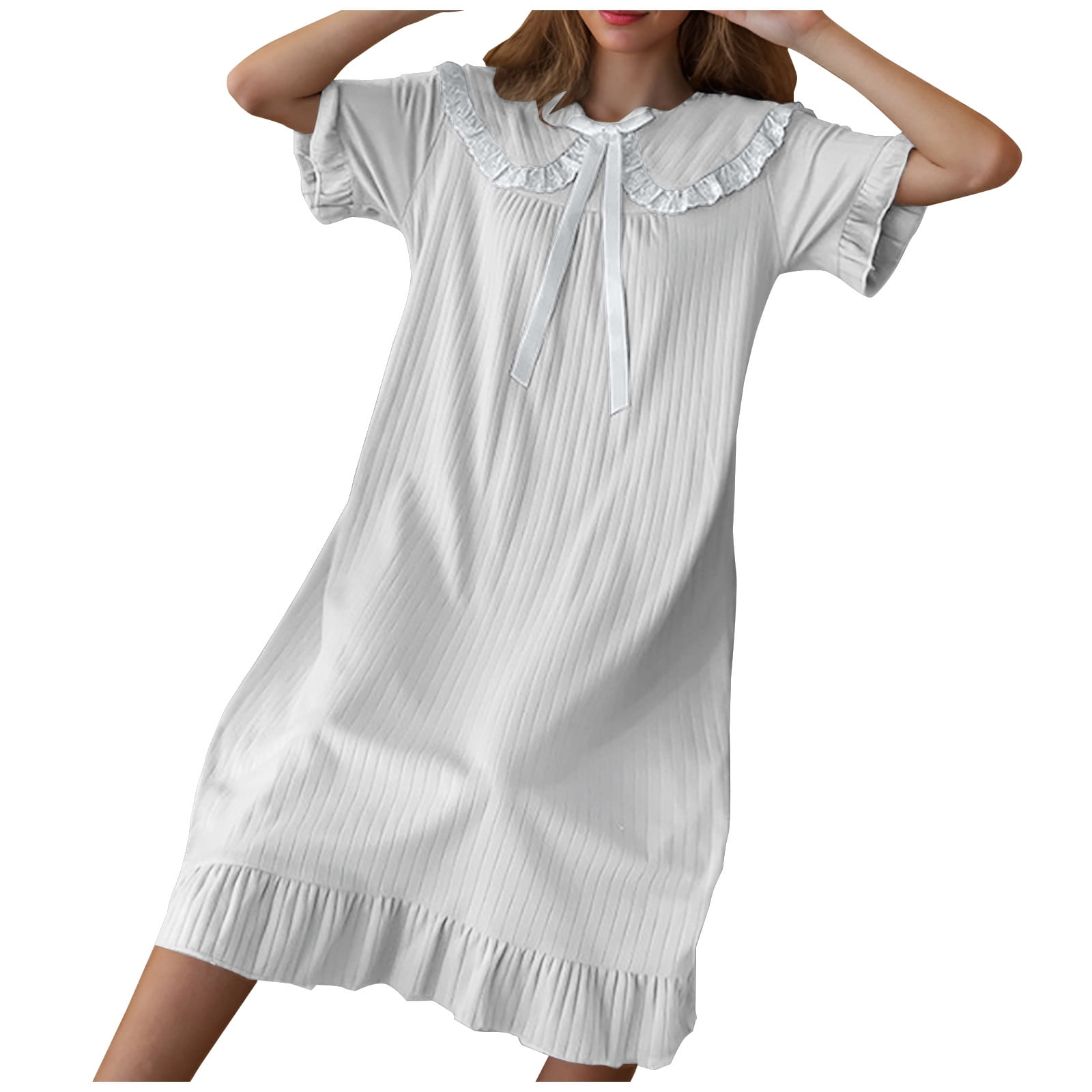 ZKCCNUK Women's Nightgowns & Sleepshirts Winter Casual Thick Warm ...