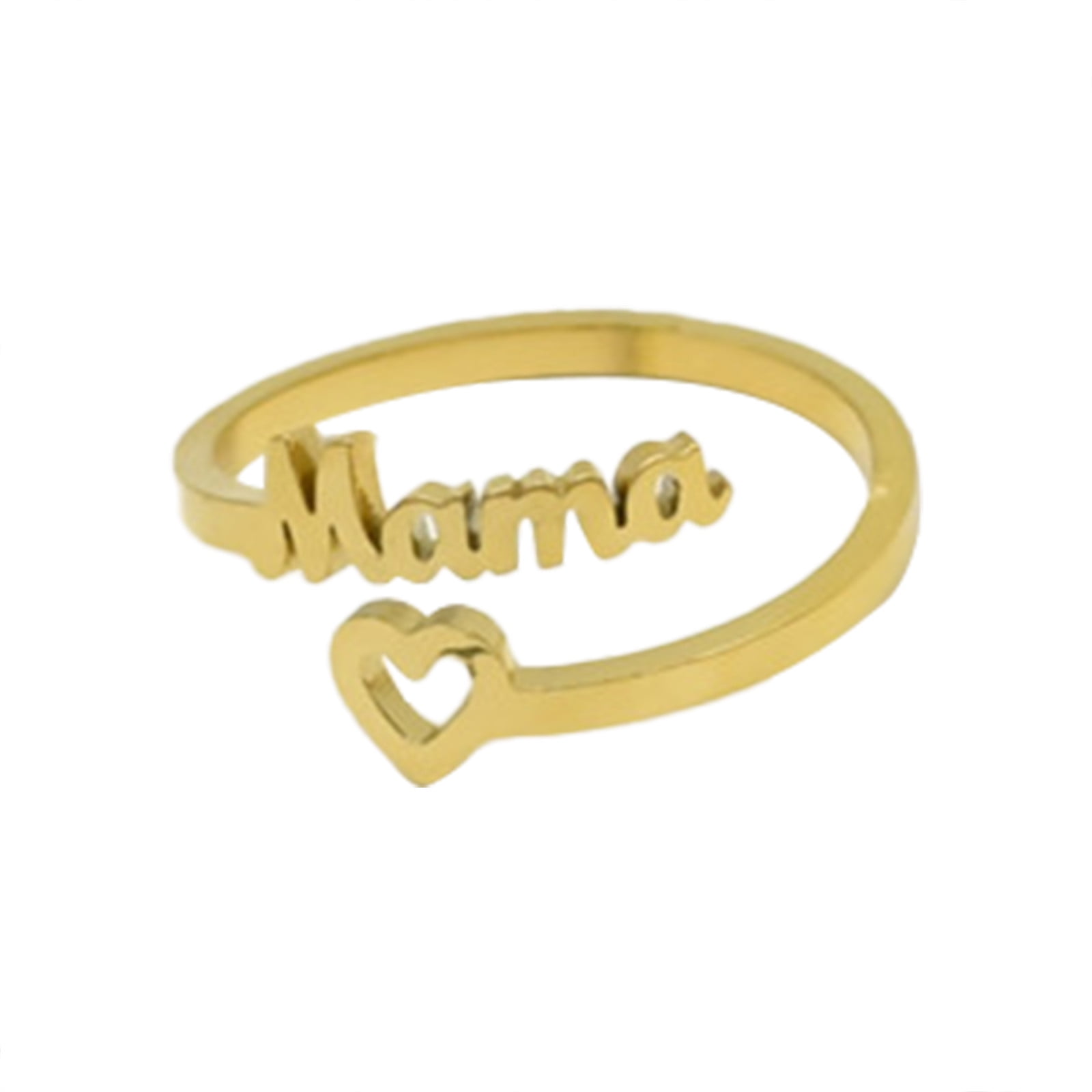ZKDDJFSNK New Ring Retro Alphabet Mama Ring Female Personality Simple ...