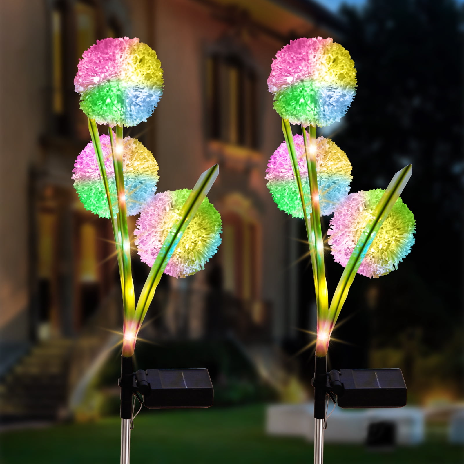 ZKEEZM Dandelion Solar Lights Outdoor Garden Décor, Upgraded 10-Pack ...