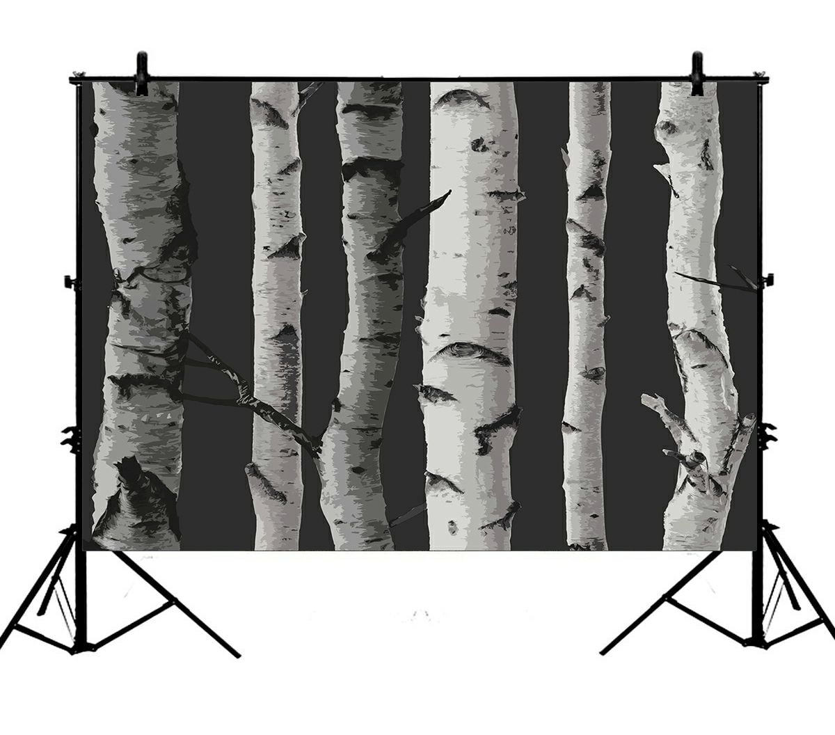 ZKGK 7x5ft Birch Tree Polyester Photography Backdrop For Studio Prop ...