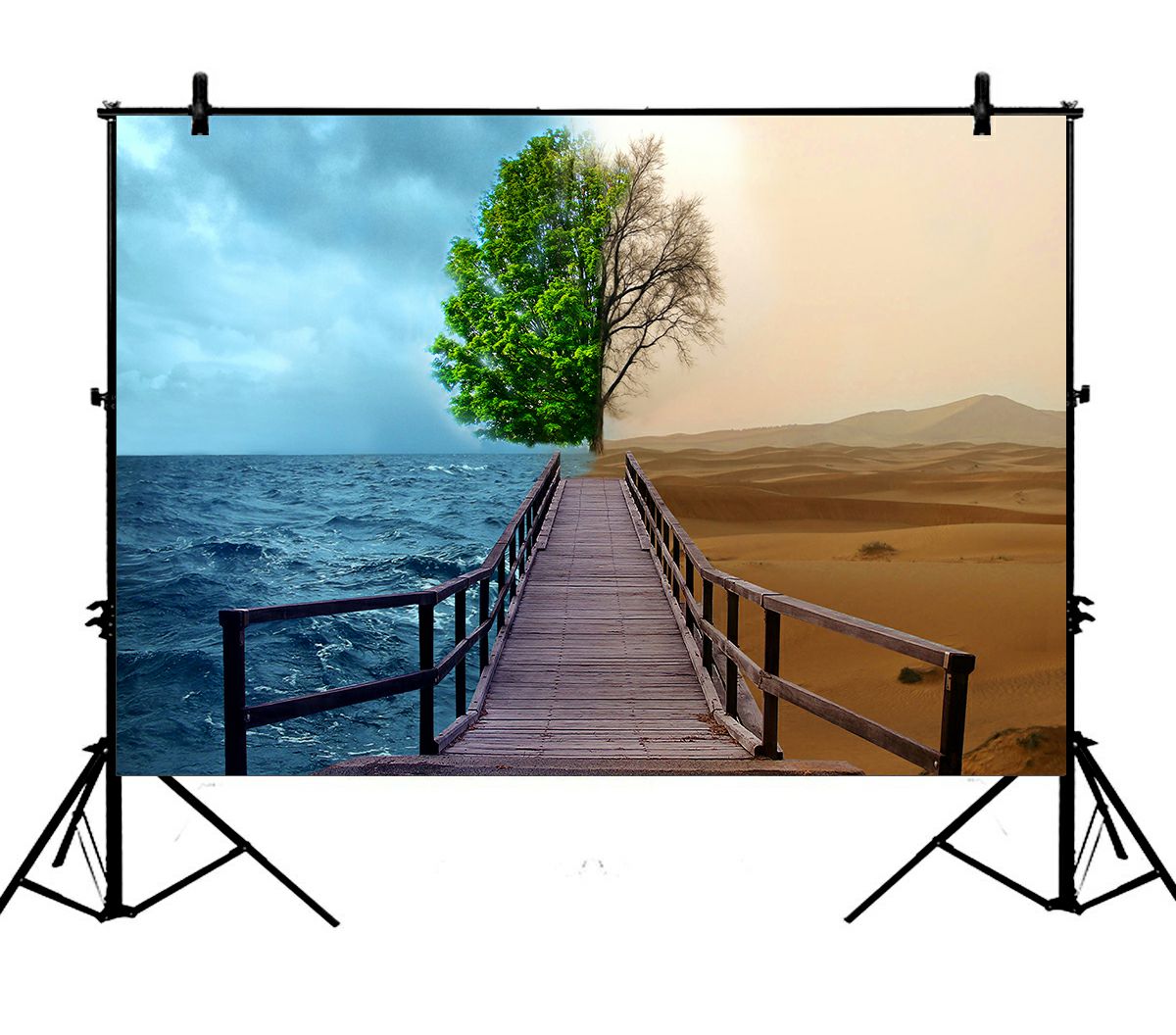 ZKGK 7x5ft Half Life Tree Polyester Photography Backdrop For Studio ...