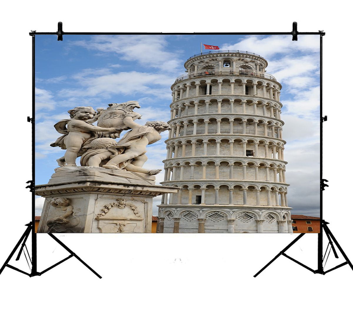 ZKGK 7x5ft Leaning Tower of Pisa Polyester Photography Backdrop For ...