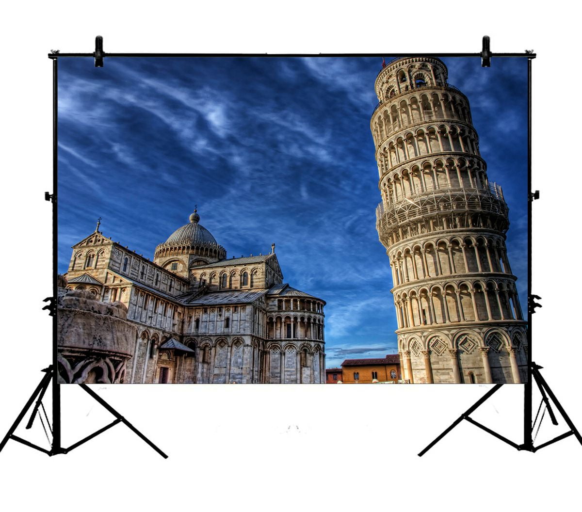 ZKGK 7x5ft Leaning Tower of Pisa Polyester Photography Backdrop For ...
