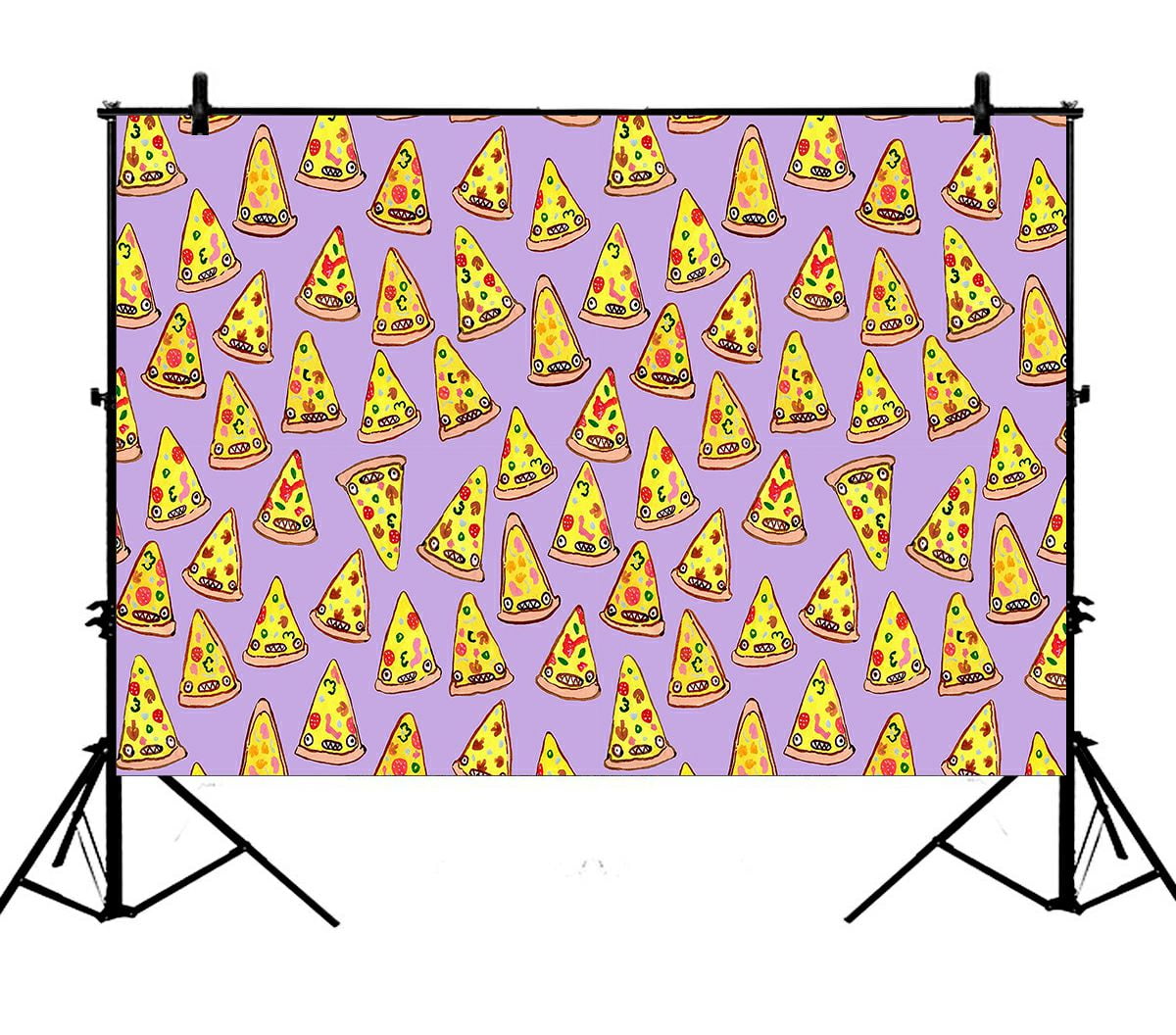 ZKGK 7x5ft Pepperoni Pizza Polyester Photography Backdrop For Studio ...