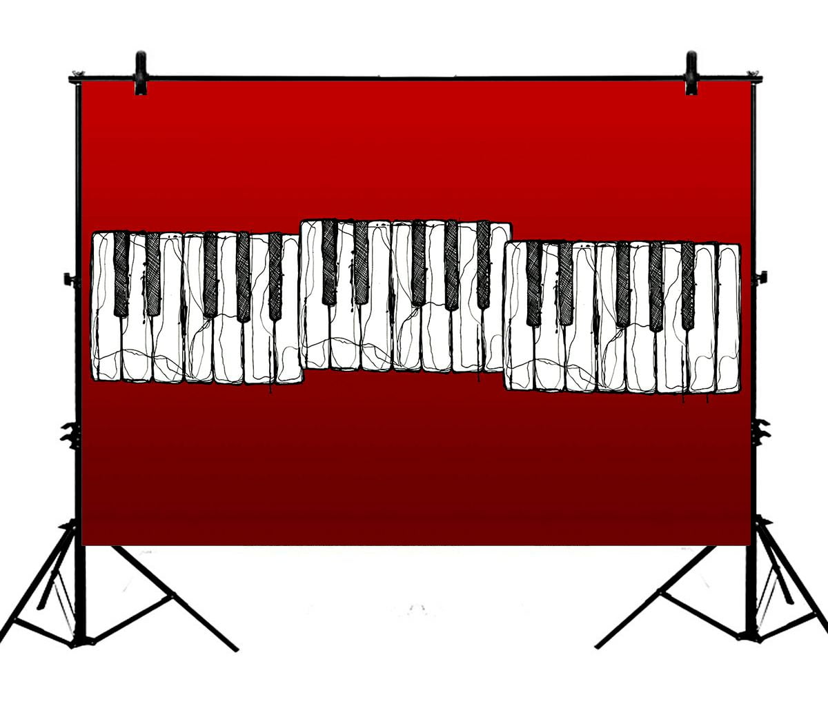 ZKGK 7x5ft Piano Keys Polyester Photography Backdrop For Studio Prop ...