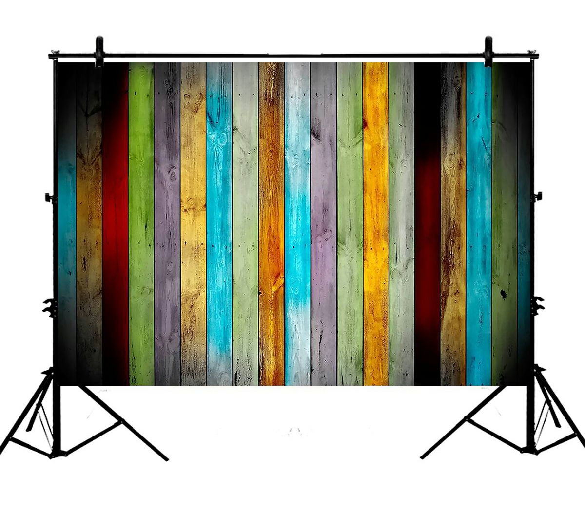 ZKGK 7x5ft Vertical Stripes Wood Polyester Photography Backdrop For ...