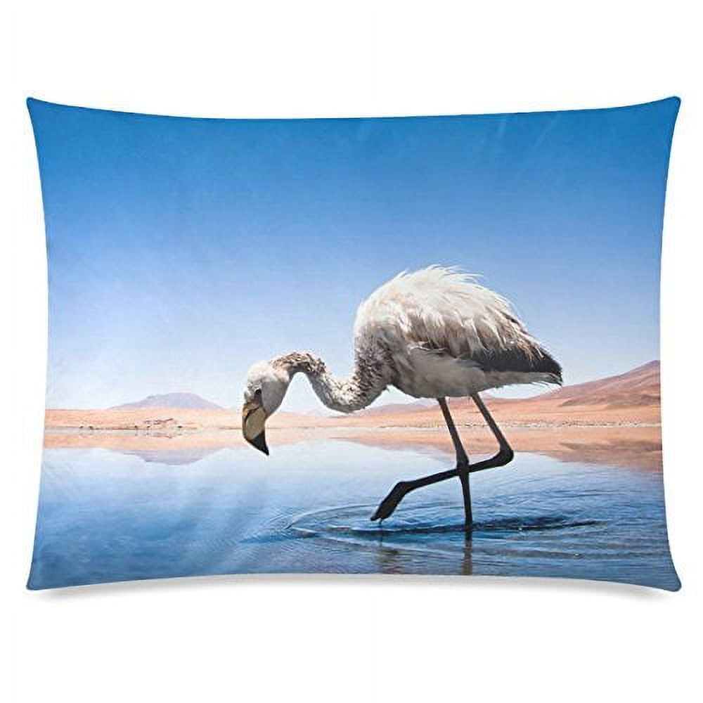 ZKGK Animal A Cute Flamingo in the Water Home Decor, Blue Sky Nice ...