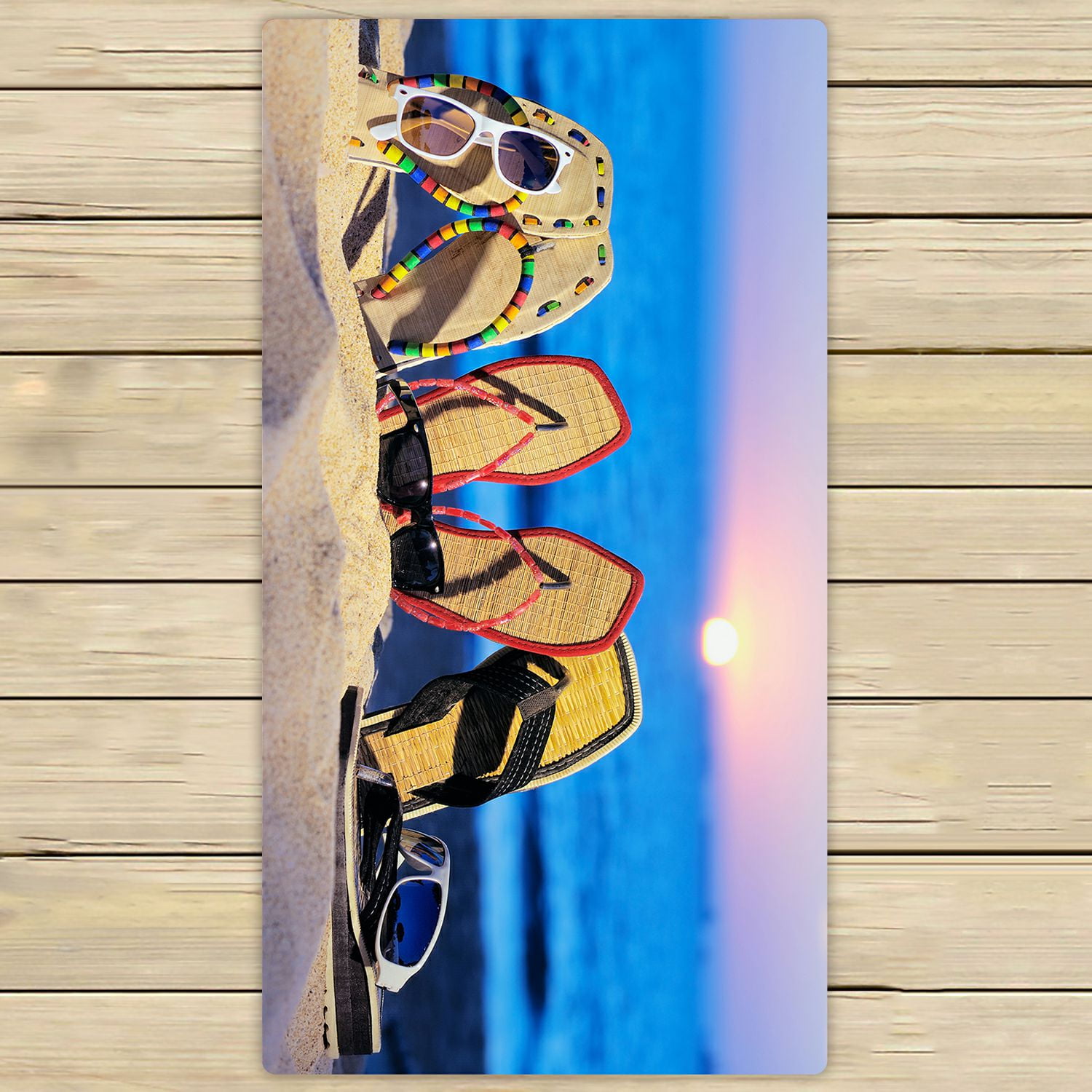 ZKGK Beach Flip Flops Hand Towel Bath Towels Beach Towel For Home ...