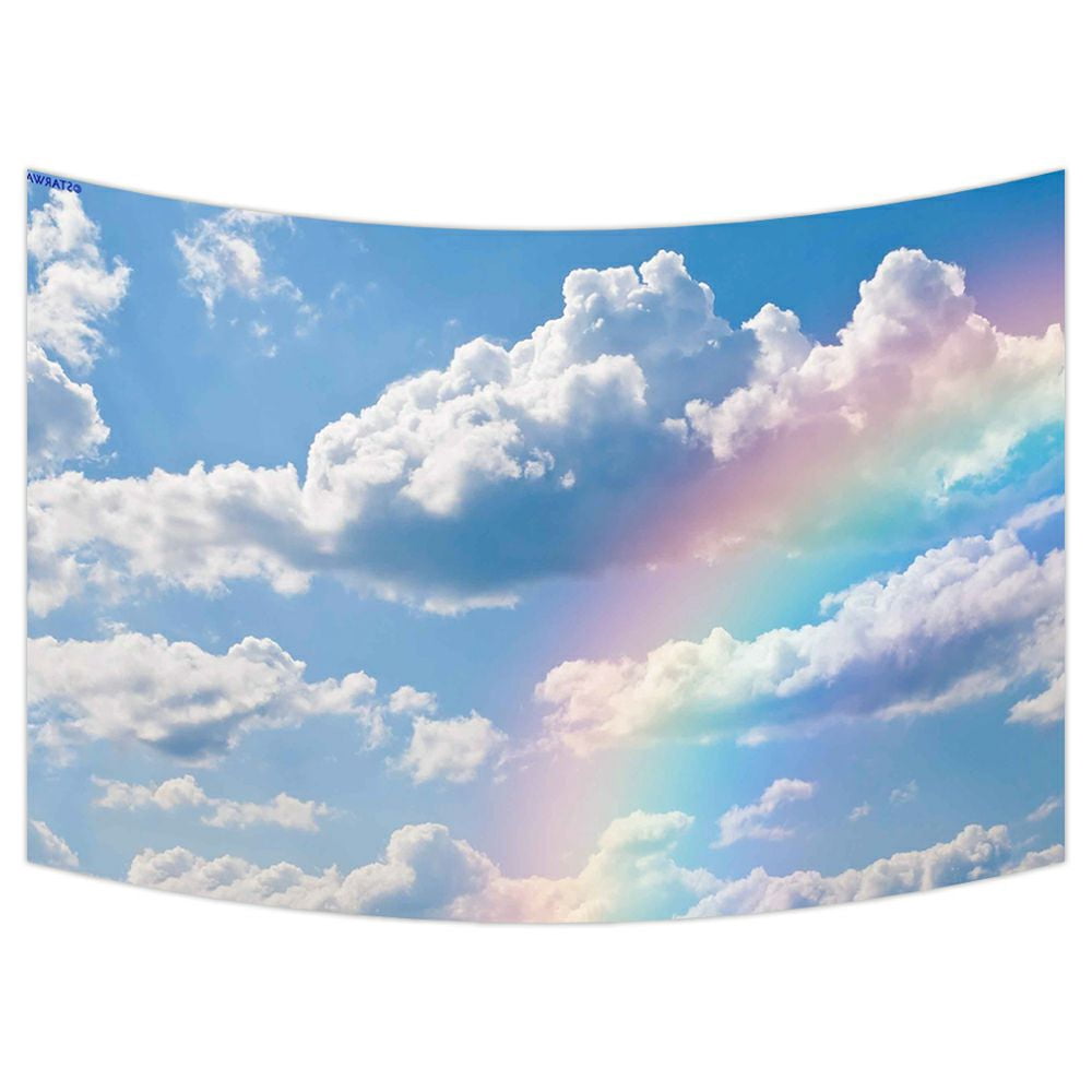 ZKGK Blue Sky White Clouds Tapestry Wall Hanging Wall Decor Art for ...