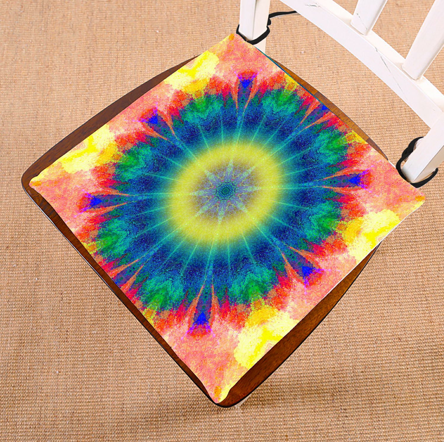 ZKGK Colorful Tie Dye Seat Pad Seat Cushion Chair Cushion Floor Cushion ...