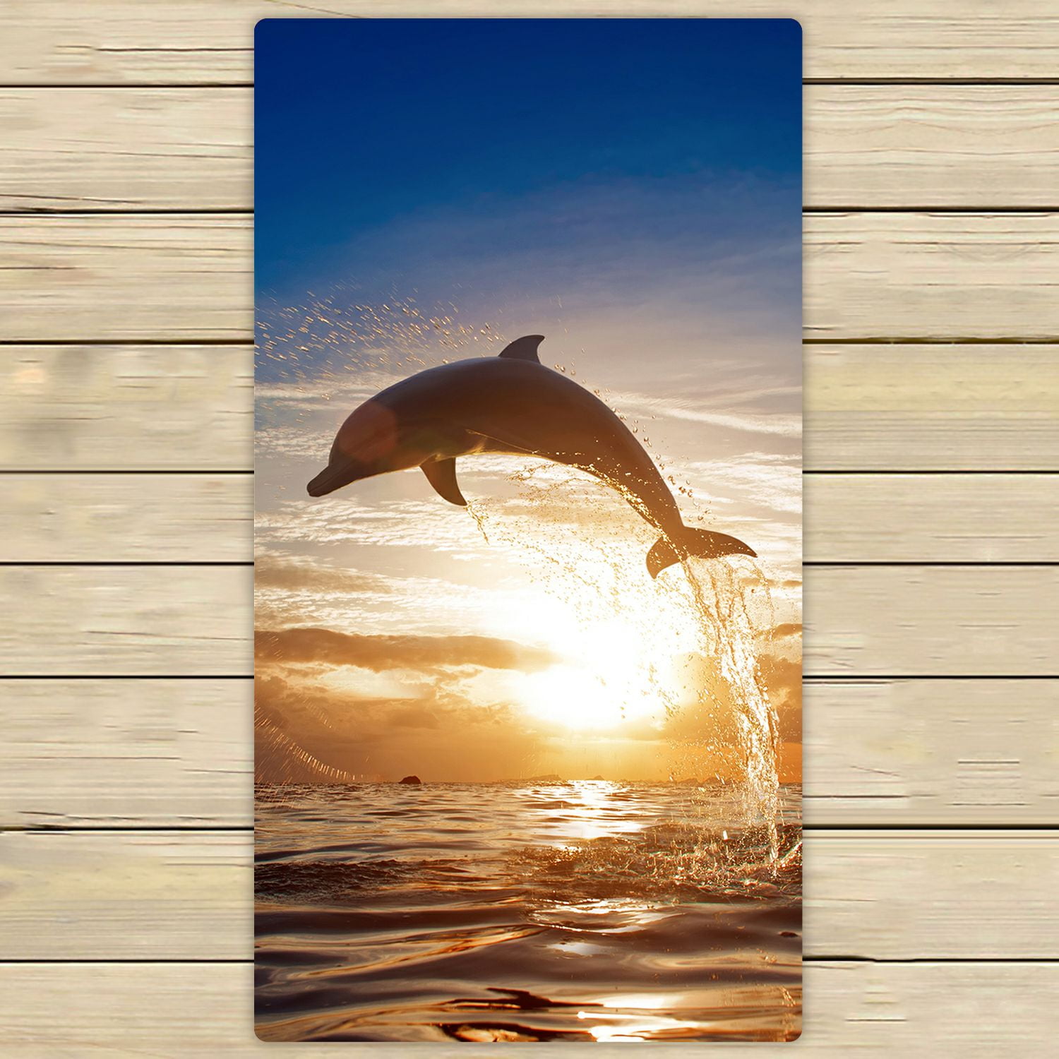 ZKGK Dolphins Hand Towel Bath Towels Beach Towel For Home Outdoor ...