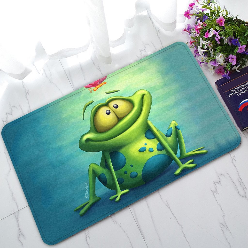 ZKGK Frog Non-Slip Doormat Indoor/Outdoor/Bathroom Doormat 30 x 18 ...
