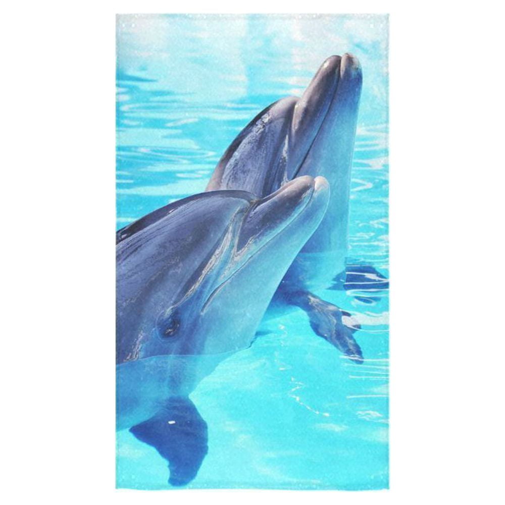 ZKGK Fun Dolphin Ocean Hand Towel Bath Bathroom Shower Towels 16"x28 ...