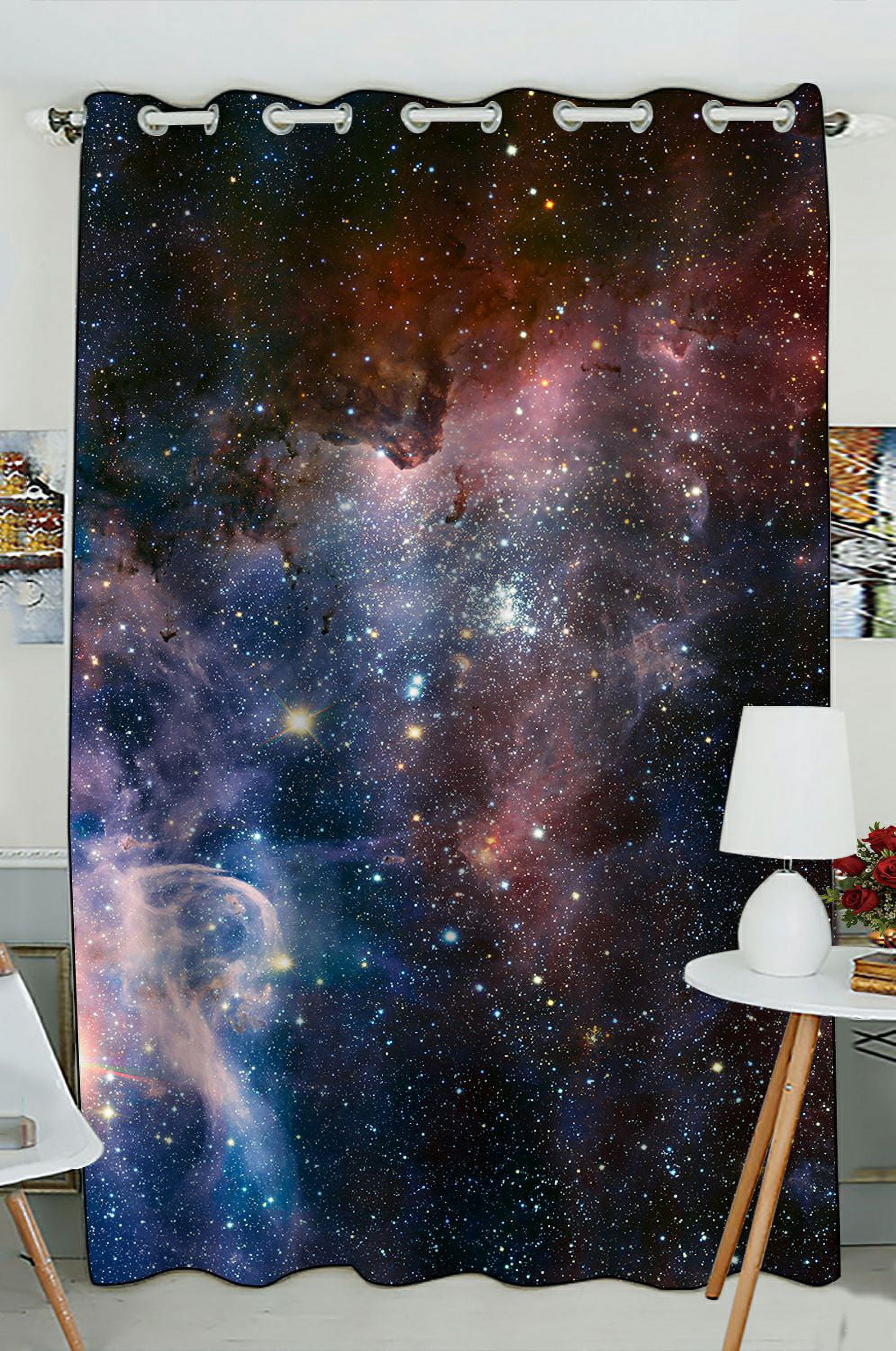 ZKGK Galaxy Space Universe Window Curtain Drapery/Panels/Treatment For ...