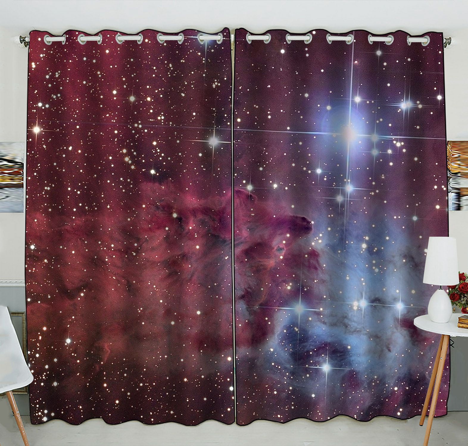 ZKGK Galaxy Space Universe Window Curtain Drapery/Panels/Treatment For ...
