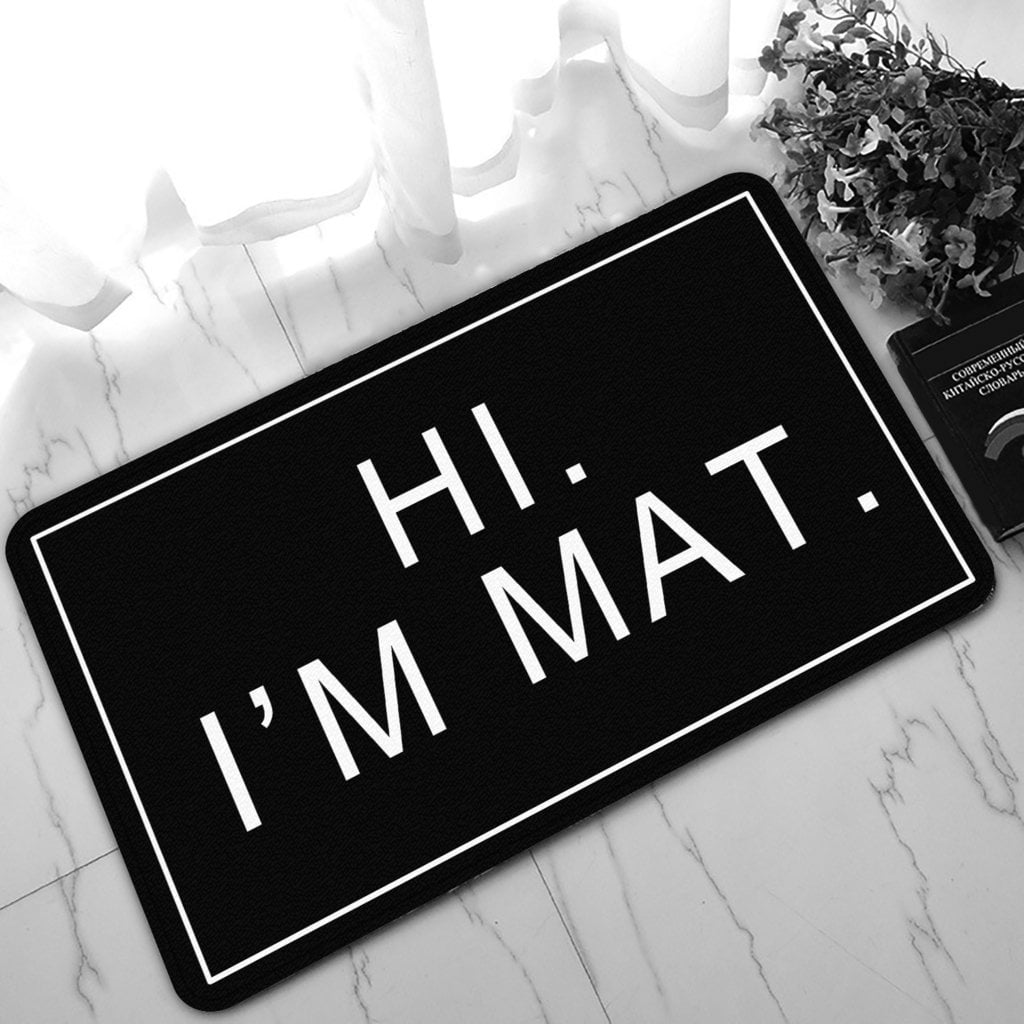 ZKGK Hi I'm Mat Non-Slip Doormat Indoor/Outdoor/Bathroom Doormat 30 x ...