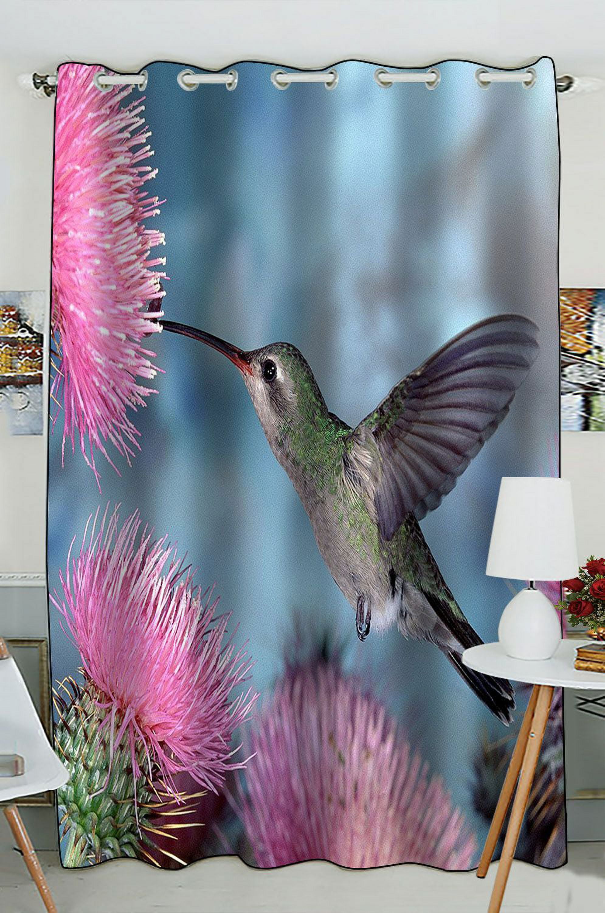 ZKGK Hummingbird Window Curtain Drapery/Panels/Treatment For Living ...
