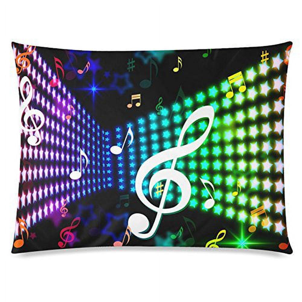 ZKGK Music Note Home Decor, Colorful Bright Music Note Pillowcase 20 x ...
