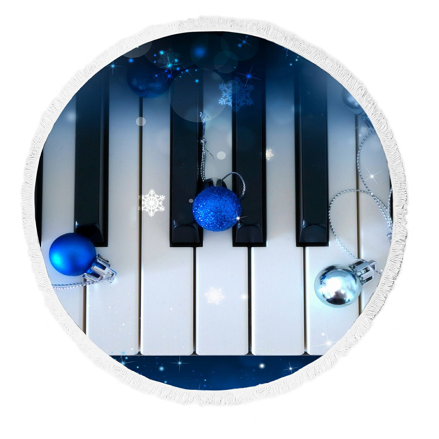 ZKGK Piano Keys Round Beach Towel Beach Mats Beach Shawl Beach Blanket ...