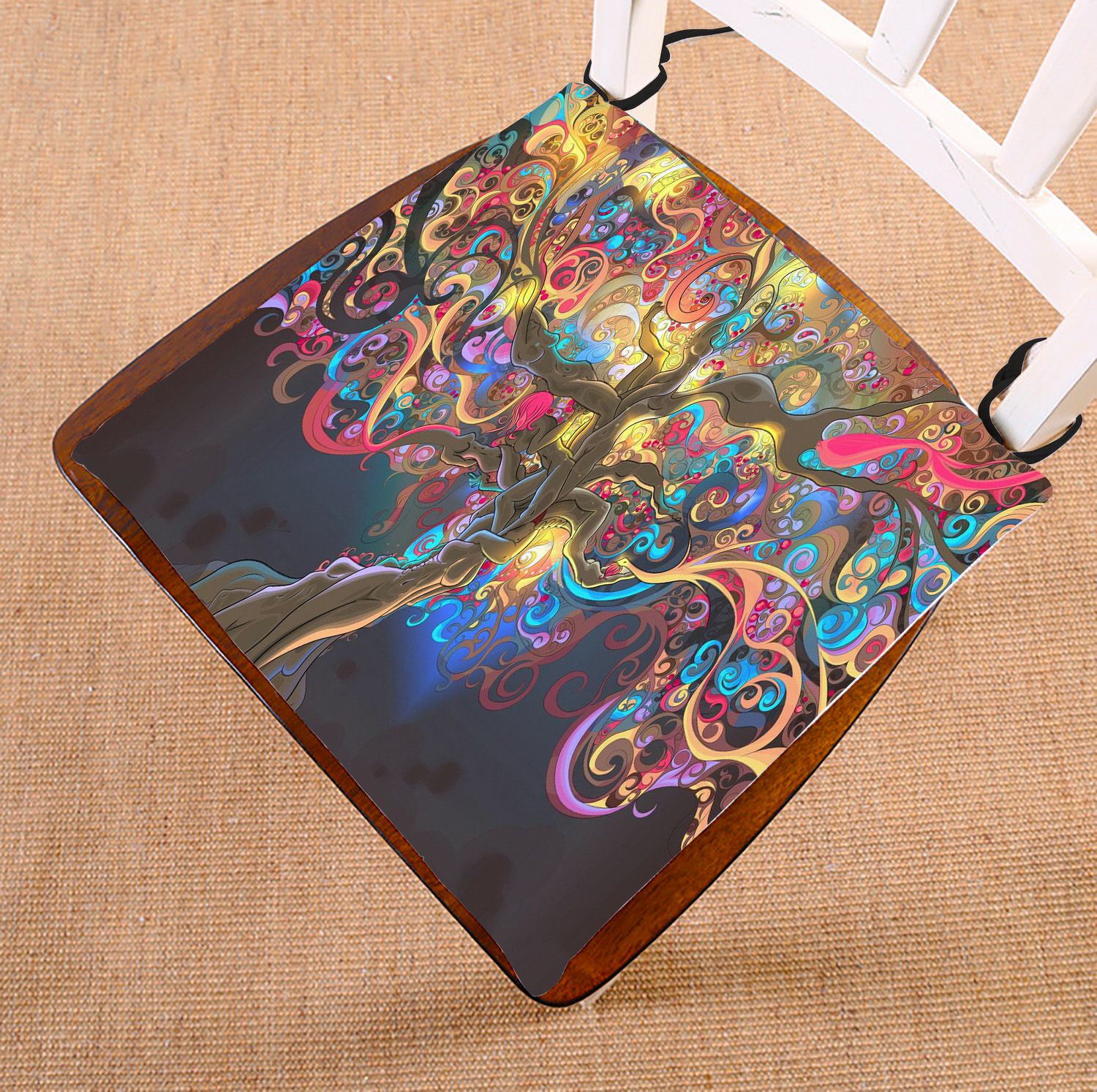 ZKGK Psychedelic Art Seat Pad Seat Cushion Chair Cushion Floor Cushion ...