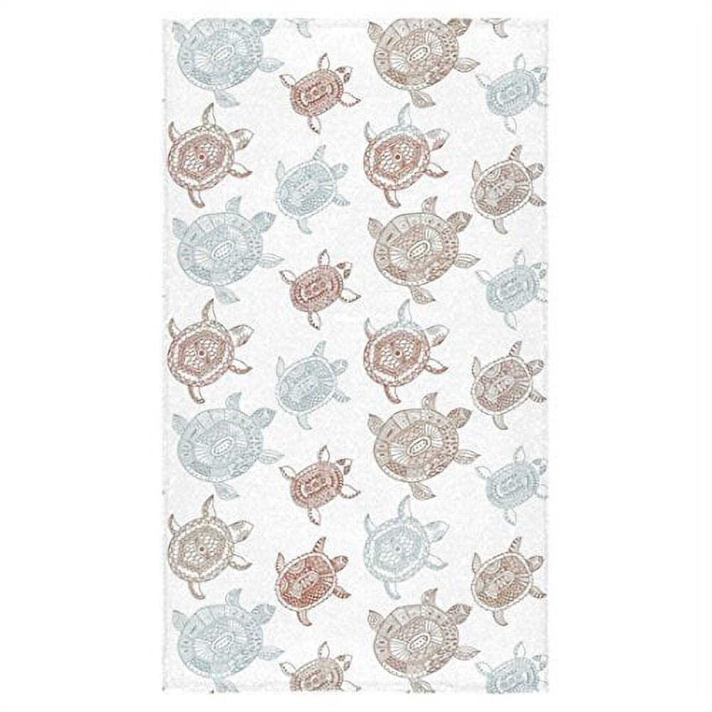 ZKGK Sea Turtle Hand Towel Bath Bathroom Shower Towels 16"x28"(One side ...