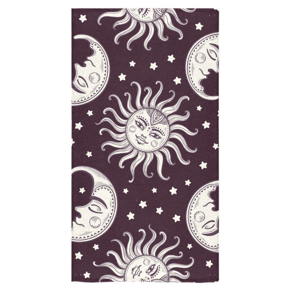 ZKGK Sun Moon Star Bath Towel Beach Towel Bathroom Body Shower Towel 30 ...