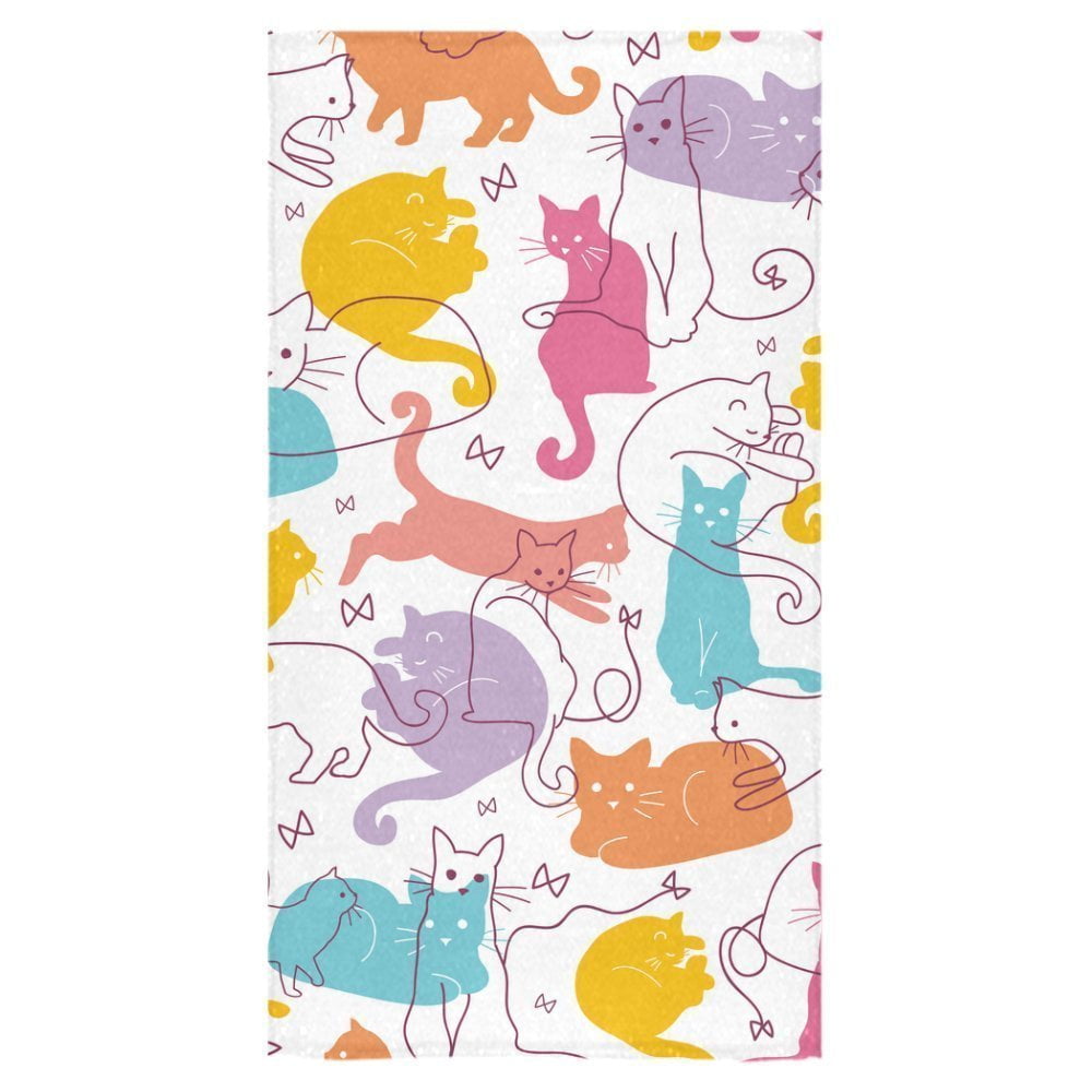 ZKGK Towel Cat Bath Towel Beach Towel Bathroom Shower Towel Bath Wrap ...