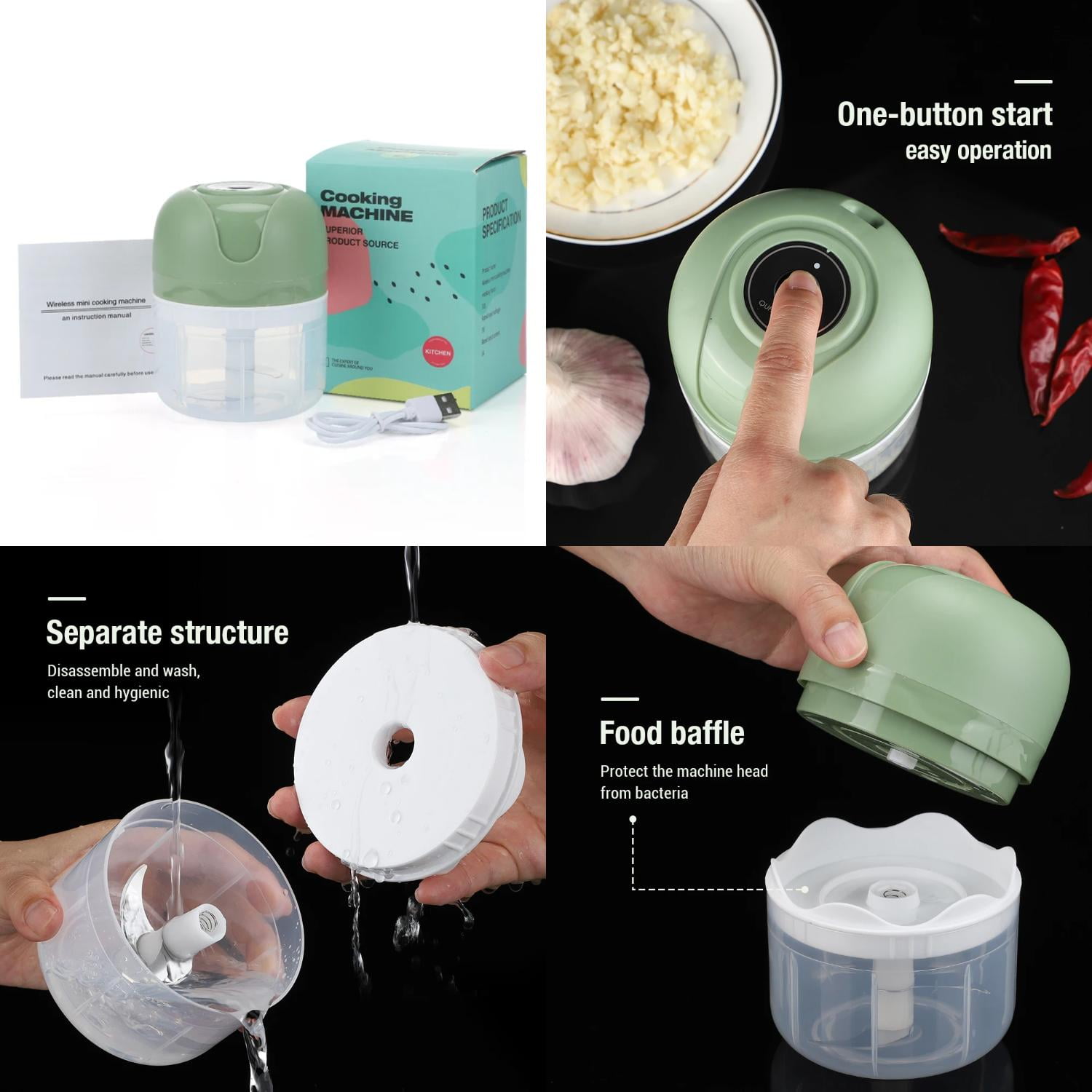 ZKHENGY Convenient Compact and Powerful Portable Garlic Chopper ... ZKHENGY Convenient Compact and Powerful Portable Garlic Chopper ...