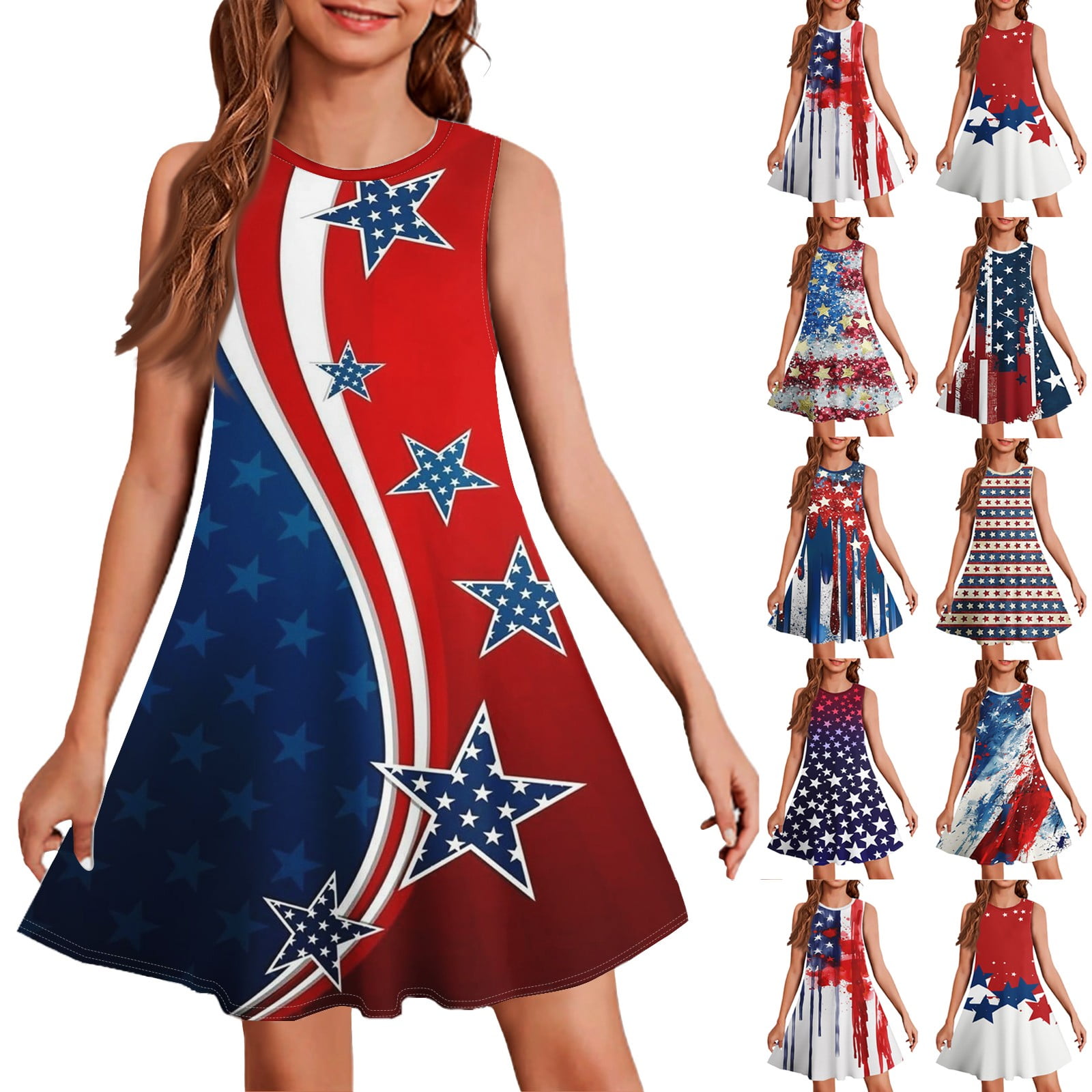 ZKIRBJV Tween Girl Clothes 10-12 Casual Crewneck Tank Dress Summer ...