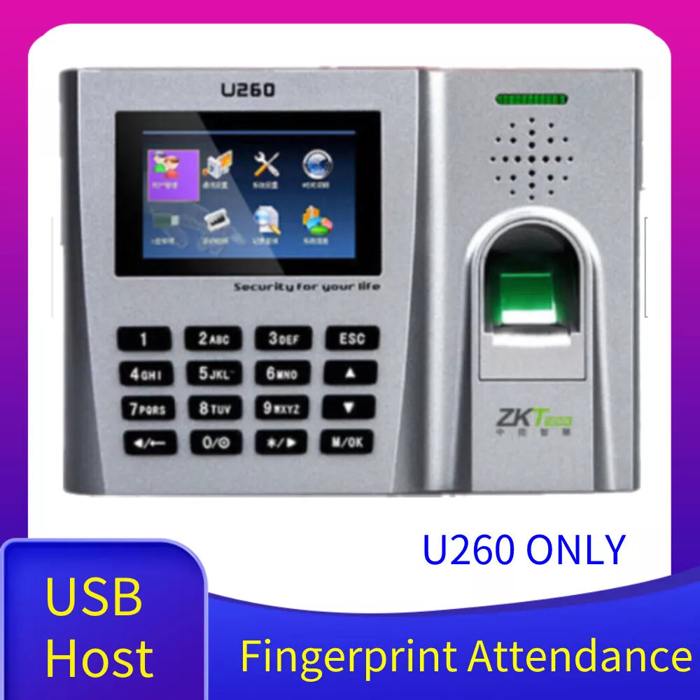 ZKTeco U260 TCP/IP ID/IC/ADMS USB Fingerprint Time Clock Time Attendance System(U260+ADMS ...
