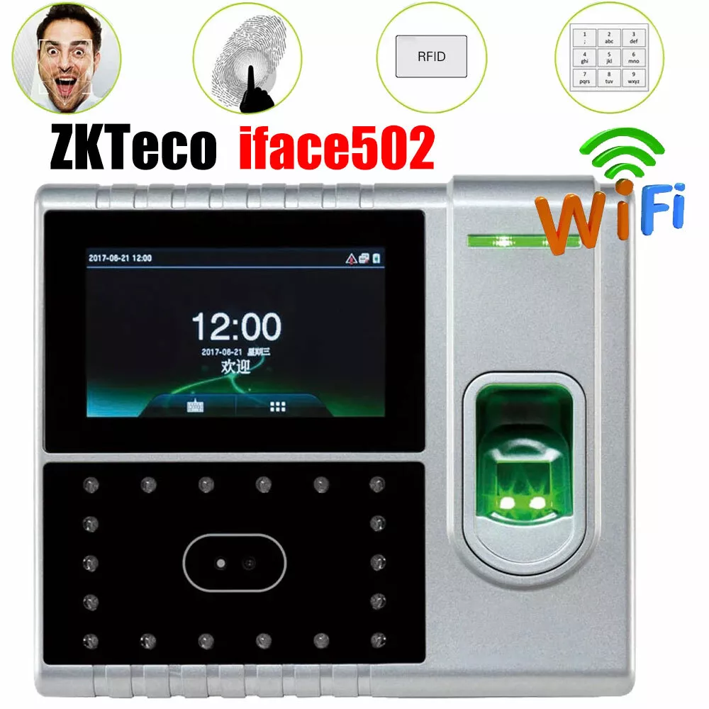 ZKTeco iface502 WIFI Time Attendance Machine Fingerprint Face Facial ...