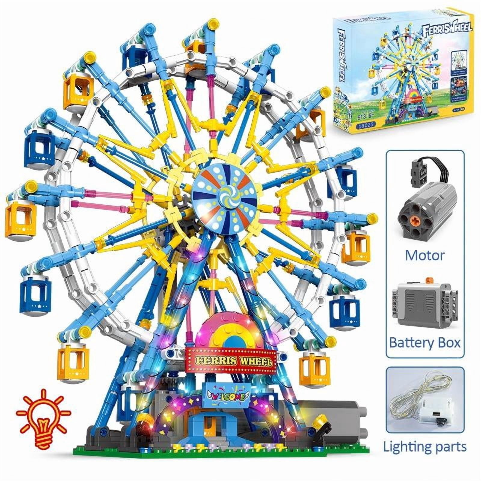 ZKZC City Friends MOC Rotating Ferris Wheel Building Blocks Electric ...