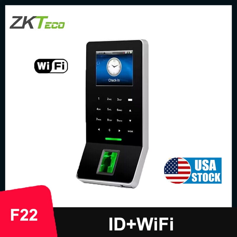 ZKteco F22 Wifi Fingerprint System Access Control Time Attendance System with ID - Walmart.com