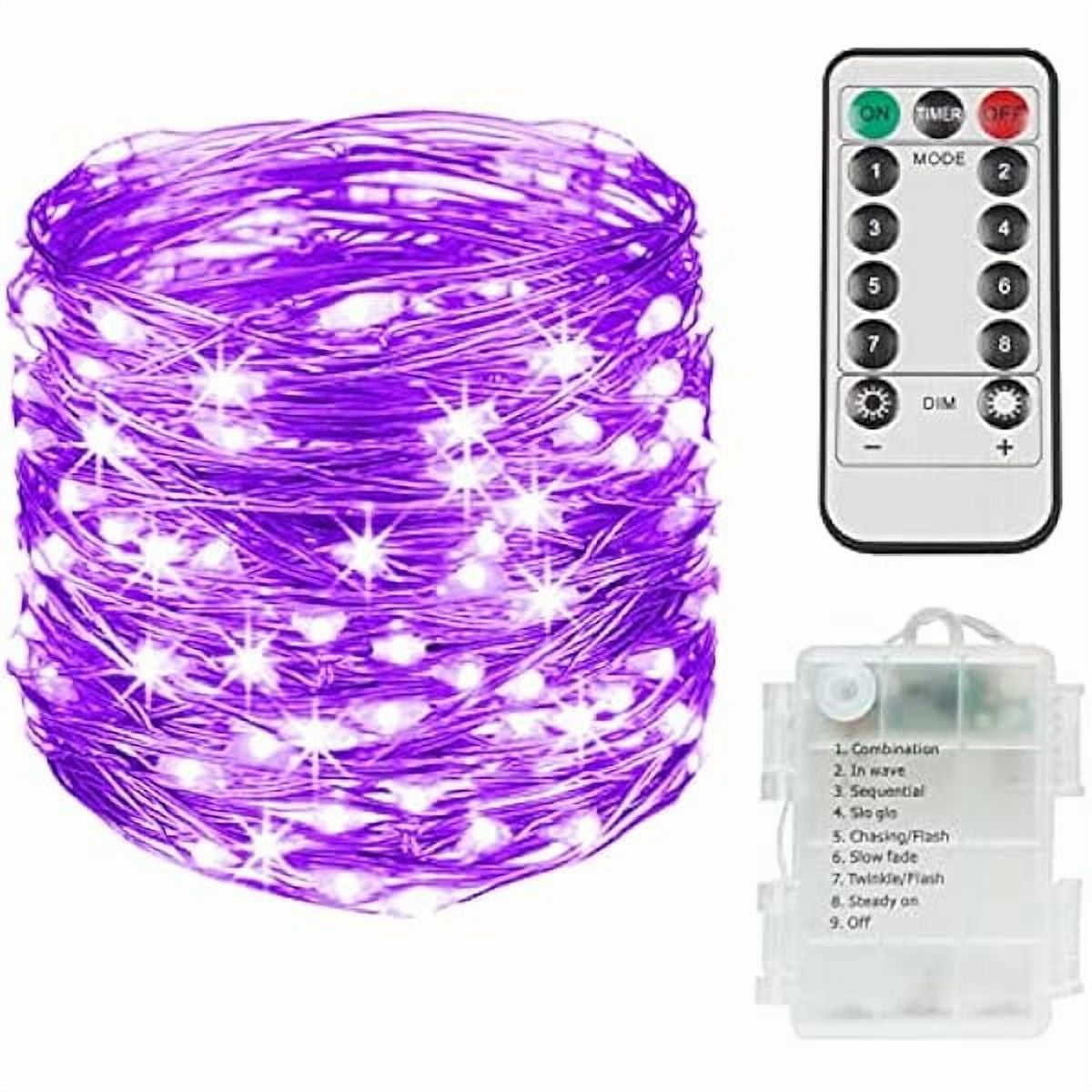 ZL Christmas Fairy Lights Battery Operated, 33ft 100 LED Fairy Lights ...