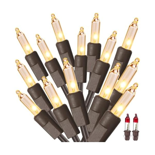 ZL Steady & Blink Clear Lights, 21.63ft 100 Count Incandescent ...