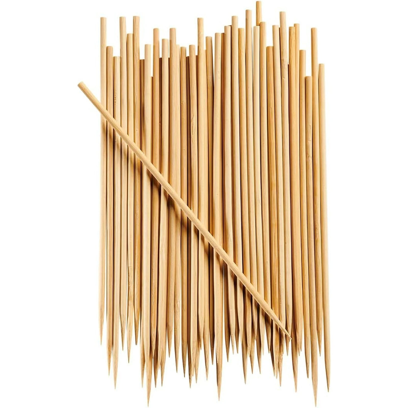 ZLBDYG 100-Pack 6"/10" Bamboo BBQ Skewers - Reusable Wooden Kabob ...