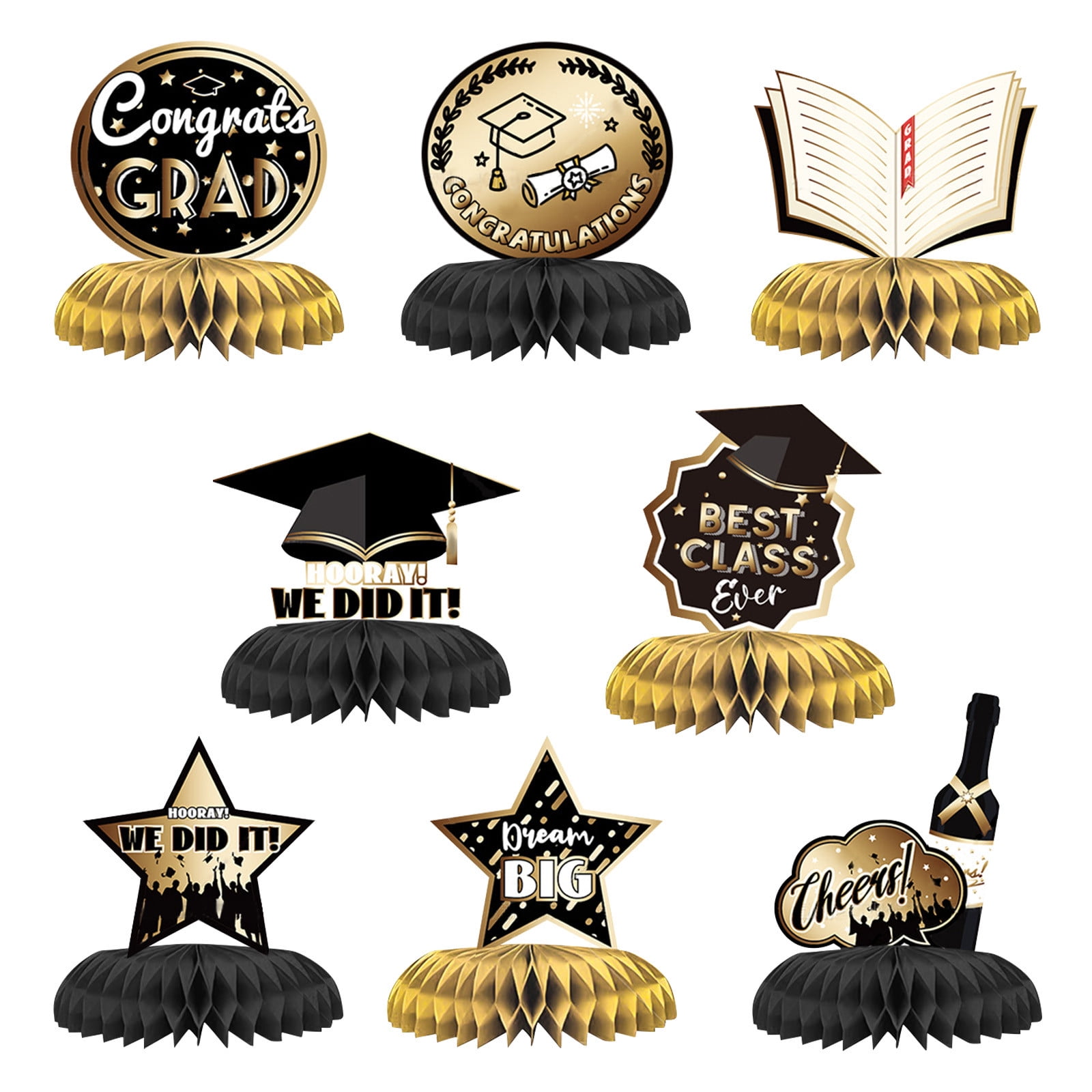 ZLBDYG 2025 Graduation Honeycomb Centerpiece | Reusable Graduation ...