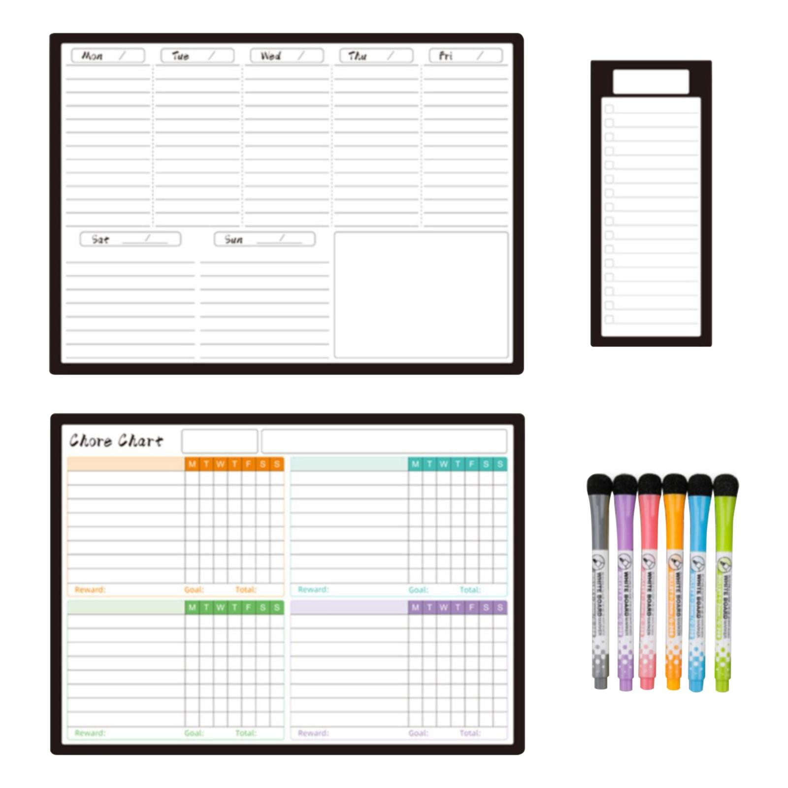 ZLBDYG 3 Pack Dry Erase Magnetic Calendar for Refrigerator - Monthly ...