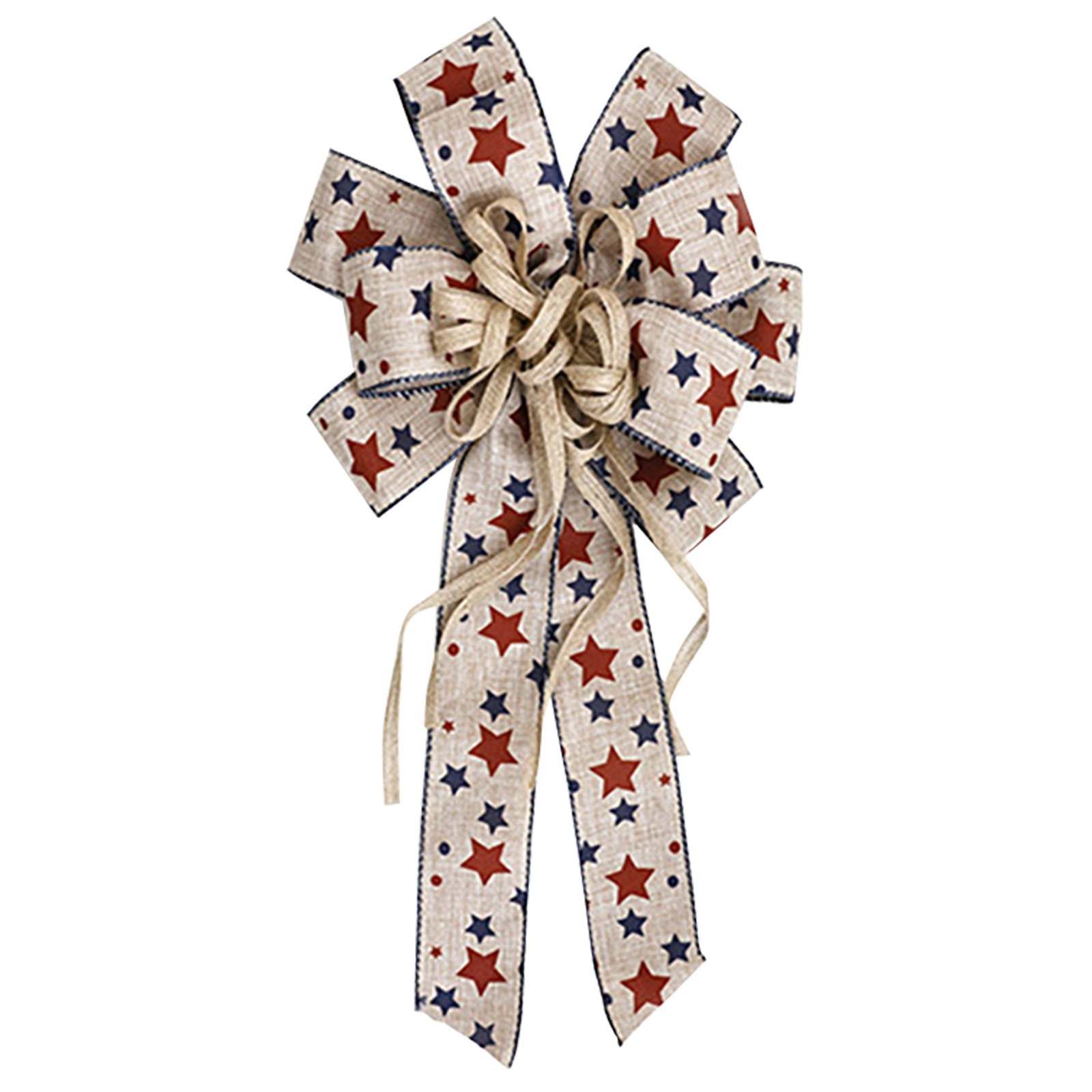 ZLBDYG 4th of July Bows for Wreath 19.7x11.8 Inch, American Flag Stars ...