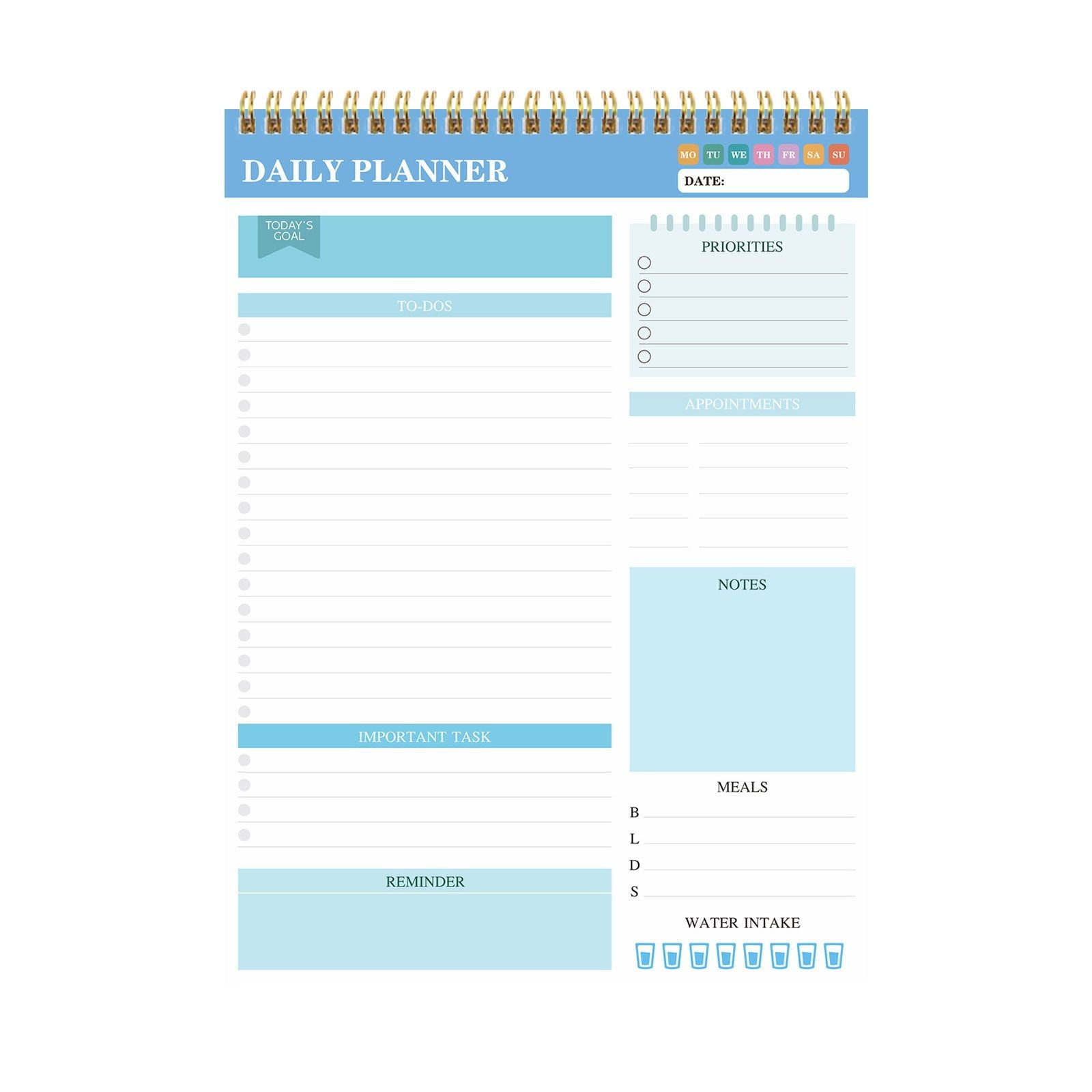 ZLBDYG Daily To Do List Notepad - 52 Sheets Spiral Planner Checklist ...