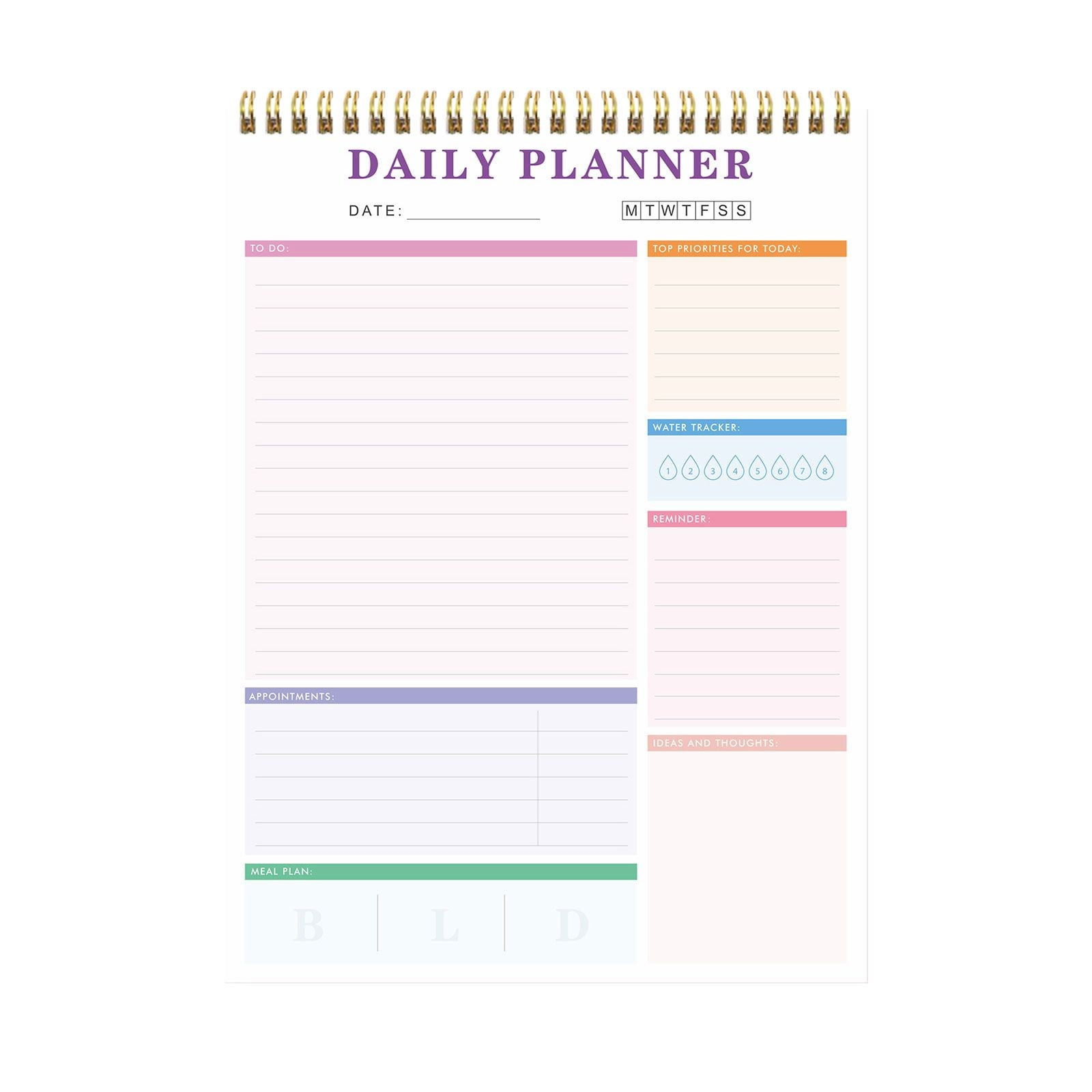 ZLBDYG Daily To Do List Notepad - 52 Sheets Spiral Planner Checklist ...